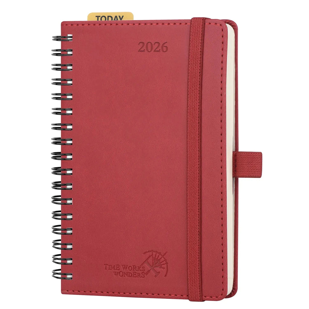 UK Small Size Weekly Planner 2026 Spiral Soft Cover Calendar Planner ...